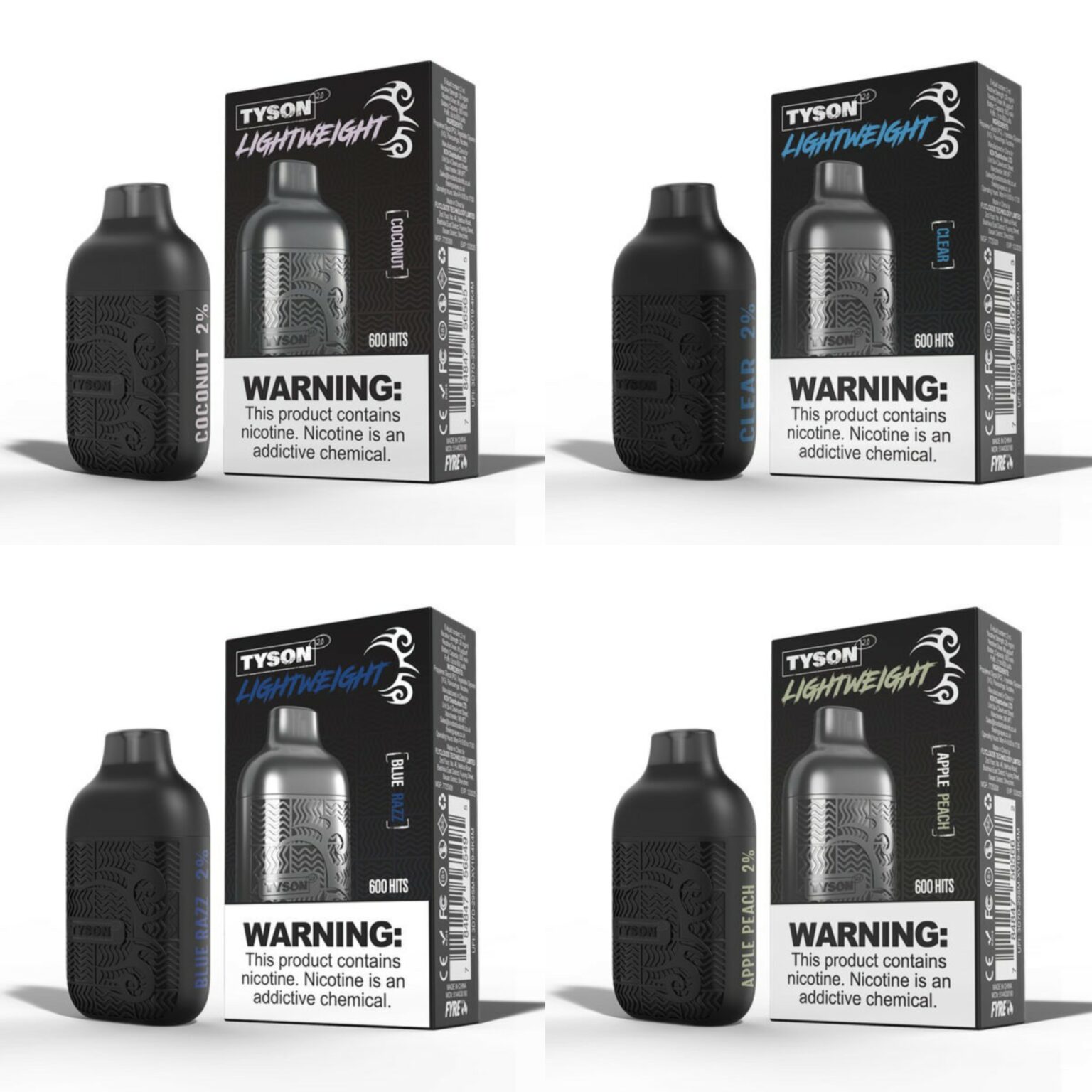 TYSON 2.0 LIGHTWEIGHT 600 DISPOSABLE VAPE DEVICE 20MG | UK Vape Store ...