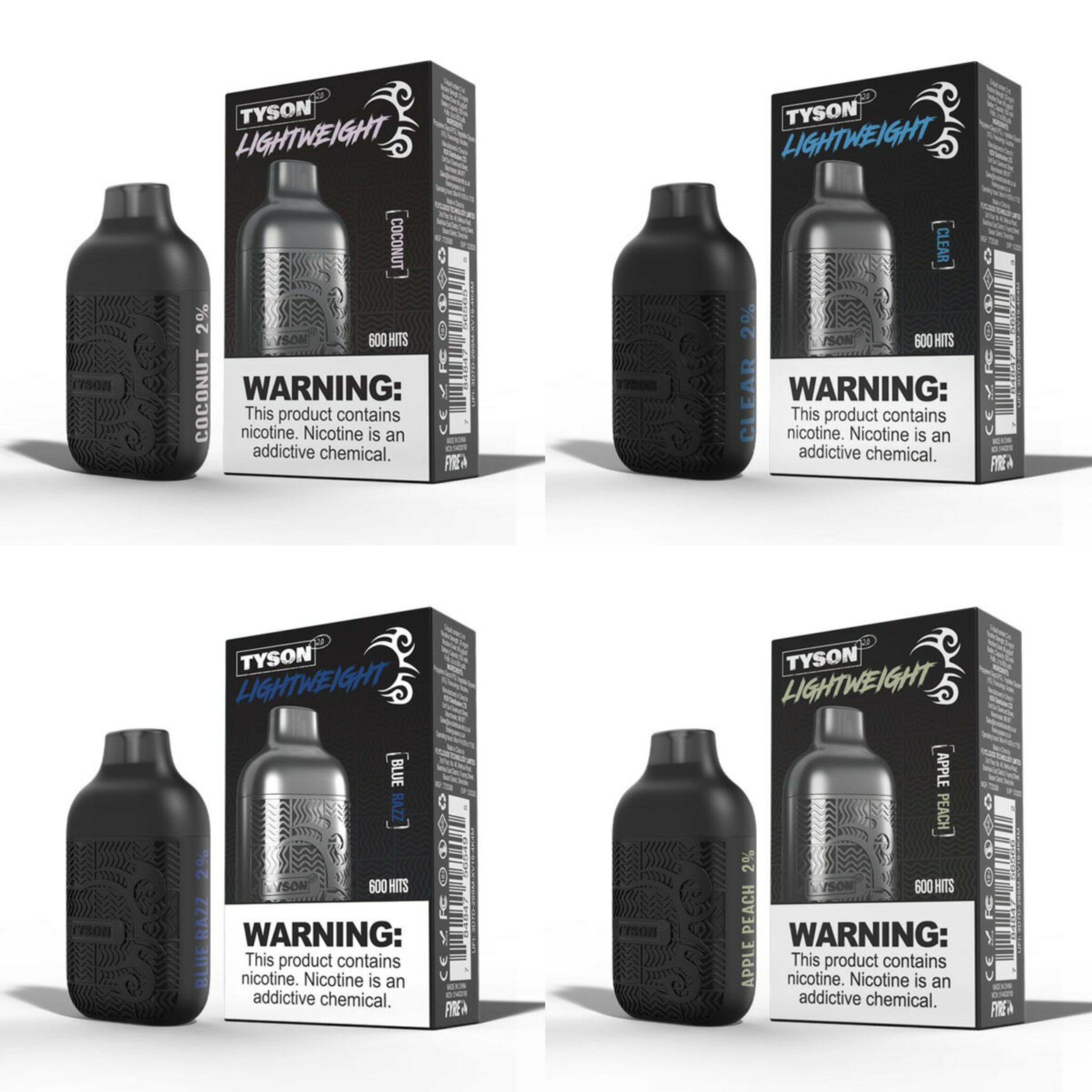 TYSON 2.0 LIGHTWEIGHT 600 DISPOSABLE VAPE DEVICE 20MG | UK Vape Store ...