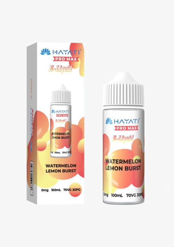 WATERMELON LEMON BURST 100ML E LIQUID HAYATI PRO MAX | UK Vape Store ...