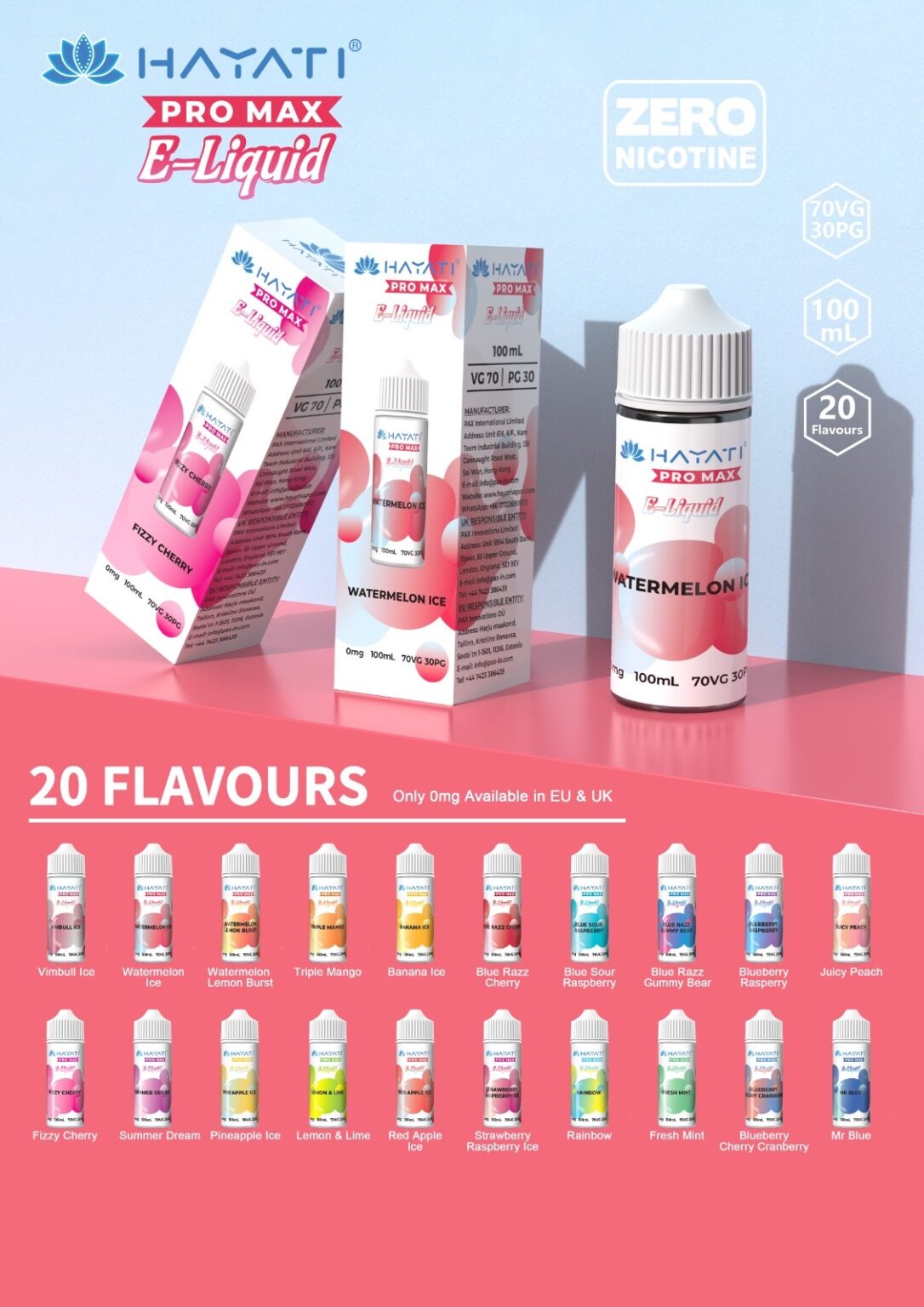 BLUE RAZZ GUMMY BEAR 100ML E LIQUID HAYATI PRO MAX | UK Vape Store | E ...