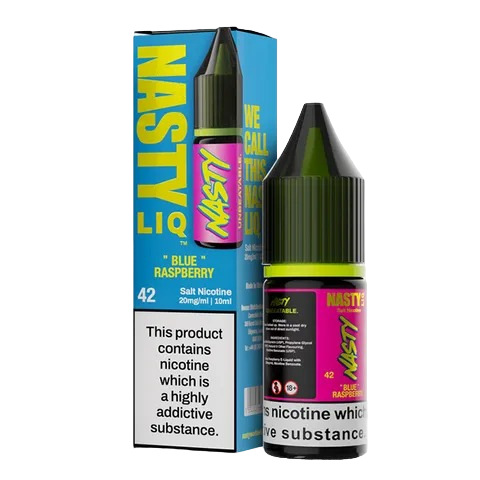 BLUE RASPBERRY 10ML NIC SALT NASTY LIQ | UK Vape Store | E-Cig Clouds