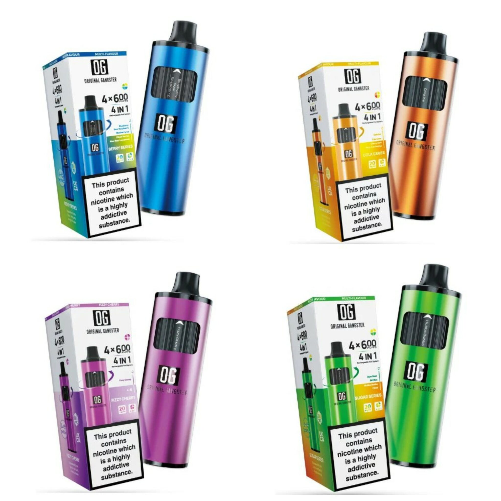 Original Gangster Og 2400 4 In 1 Prefilled Pod Vape Kit