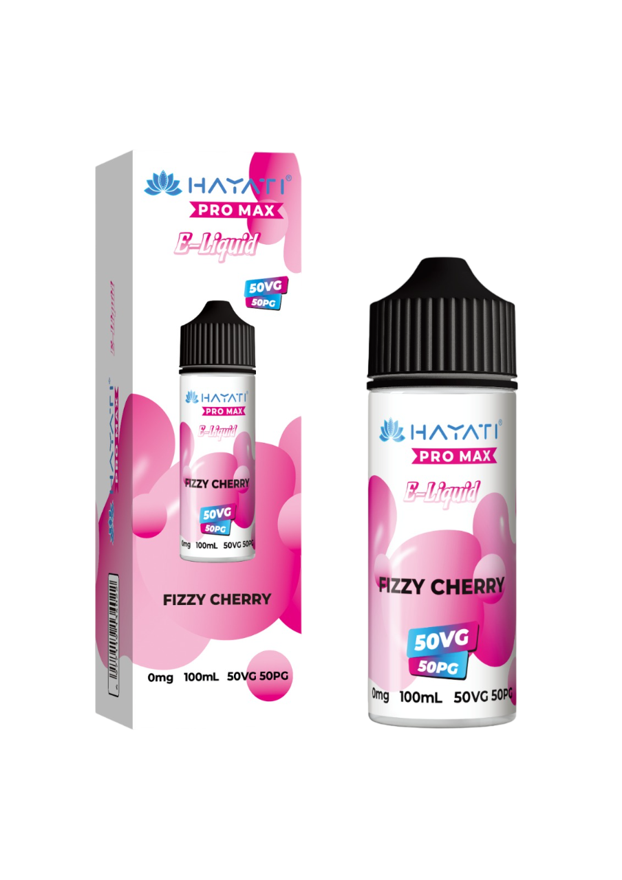 FIZZY CHERRY 50/50 100ML E LIQUID HAYATI PRO MAX | UK Vape Store | E ...