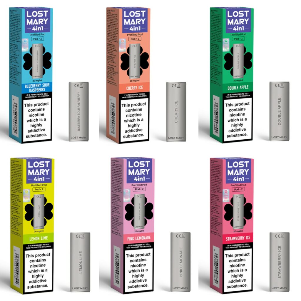 LOST MARY 4 IN 1 ECO 3200 PREFILLED PODS 20MG (2 PACK) | UK Vape Store | E-Cig Clouds