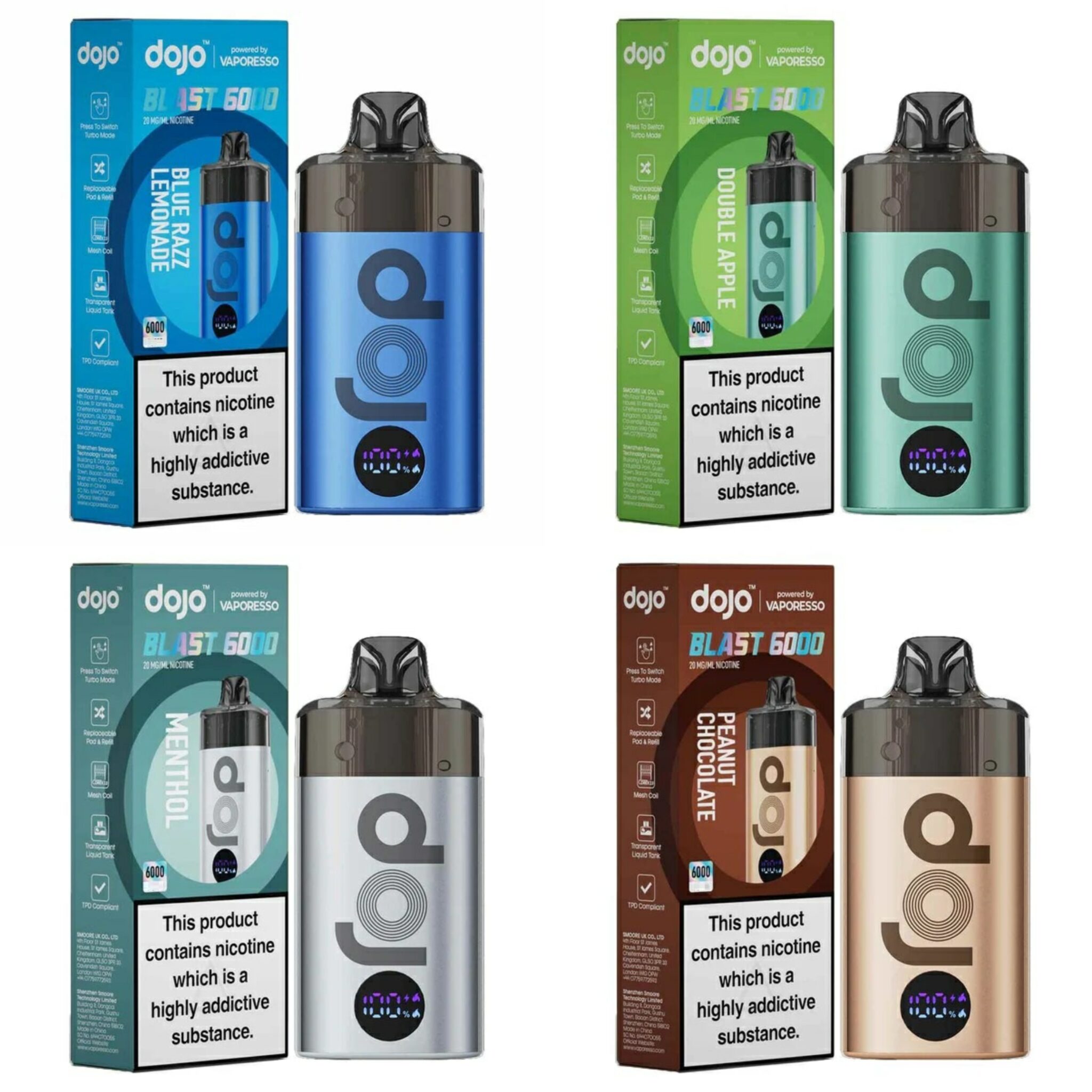 Vaporesso Dojo Blast 6000 Prefilled Pod Kit 20mg | E-Cigs