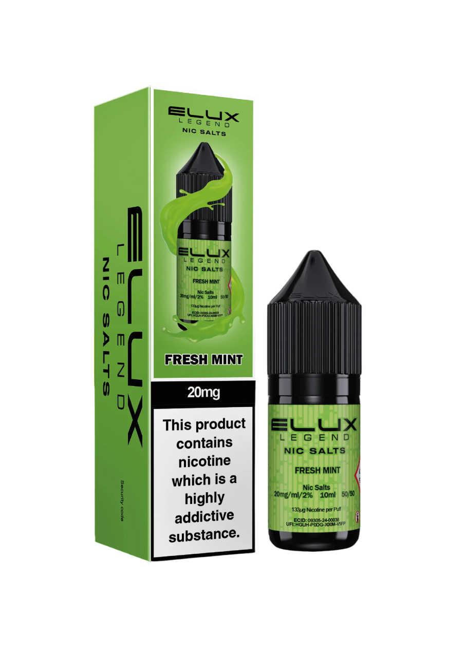 FRESH MINT 10ML NIC SALT ELUX LEGEND | UK Vape Store | E-Cig Clouds