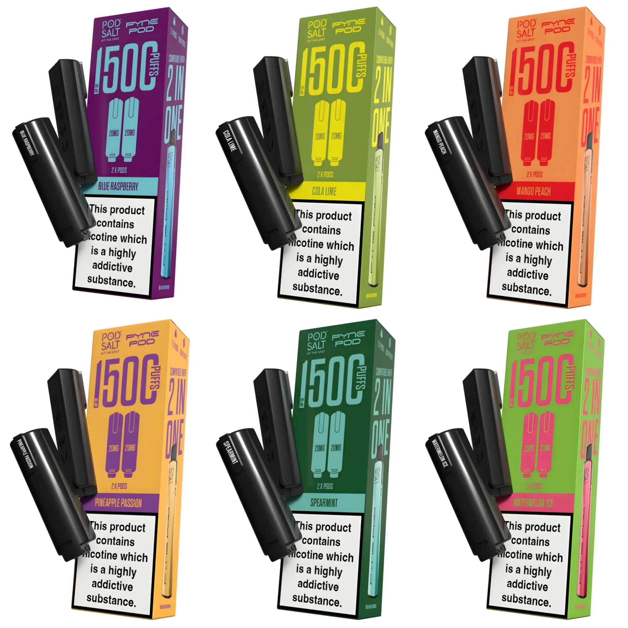 Pyne Pod Replacement Pods 2ml 1500 Puffs | E-Cig Clouds