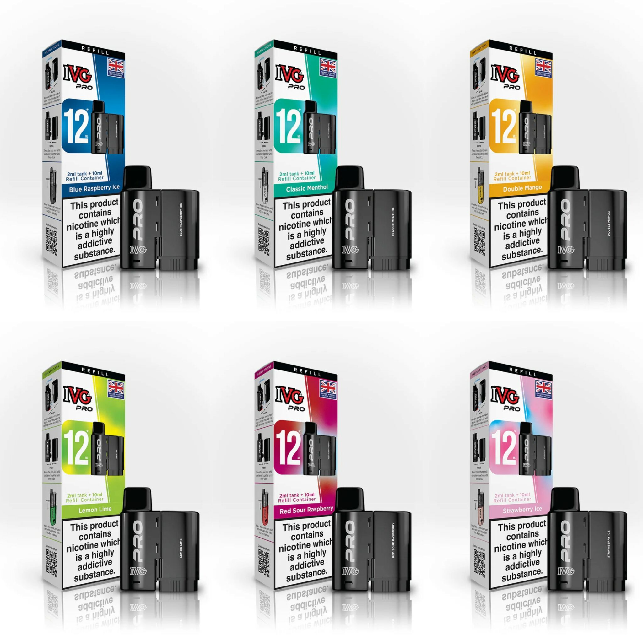 IVG PRO 12 PREFILLED PODS & REFILL CONTAINERS 20MG | UK Vape Store | E ...