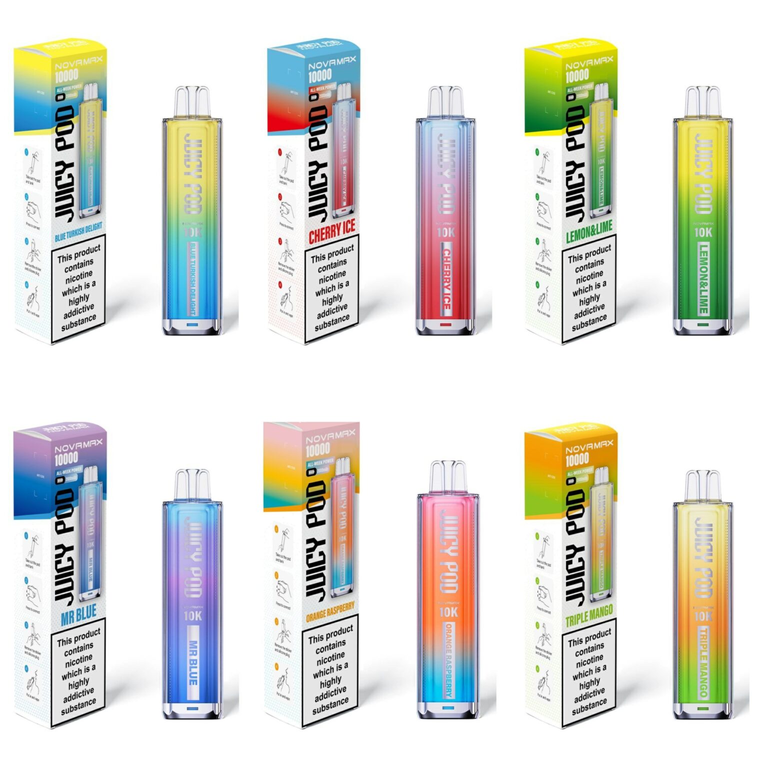 Juicy Pod Novamax 10k Prefilled Pod Vape Kit | E-Cig Clouds