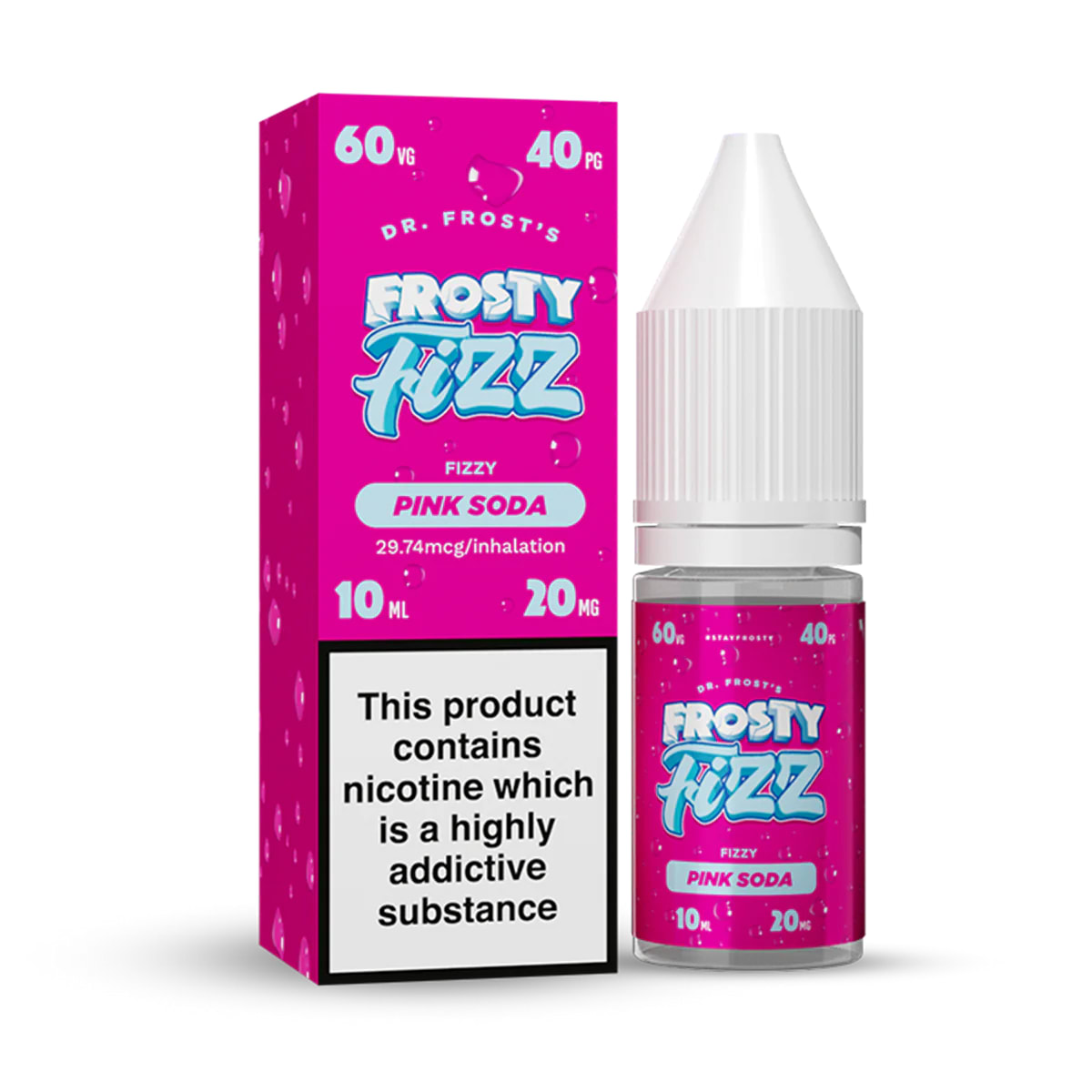 FIZZY PINK SODA FROSTY FIZZ 10ML NIC SALT DR FROST | UK Vape Store | E ...
