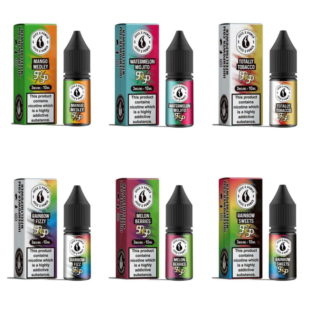 JUICE N POWER E LIQUID 10X10ML = 100ML EXP | UK Vape Store | E-Cig Clouds