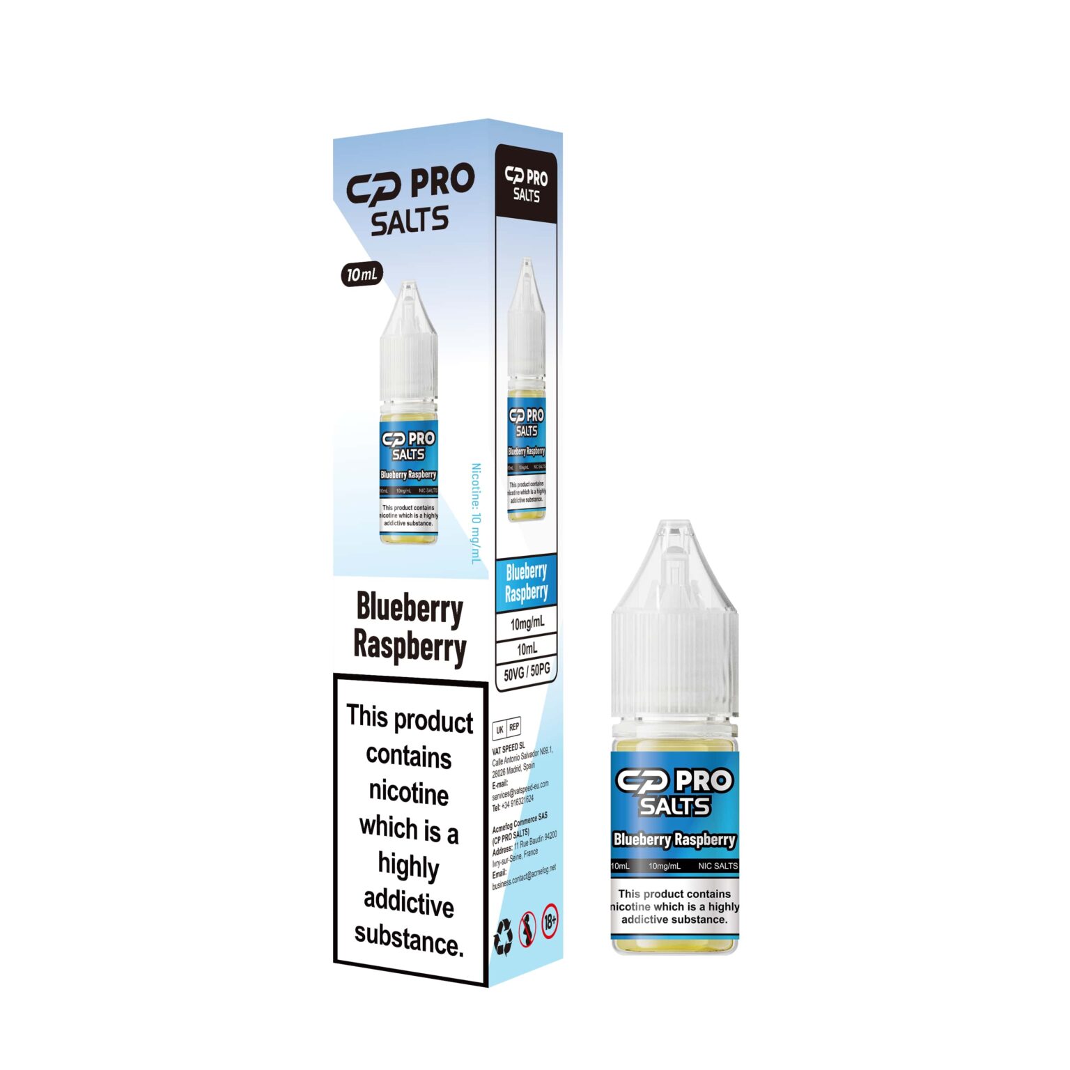 Blueberry Raspberry 10ml Nic Salt Crystal Cp Pro | E-Cig Clouds