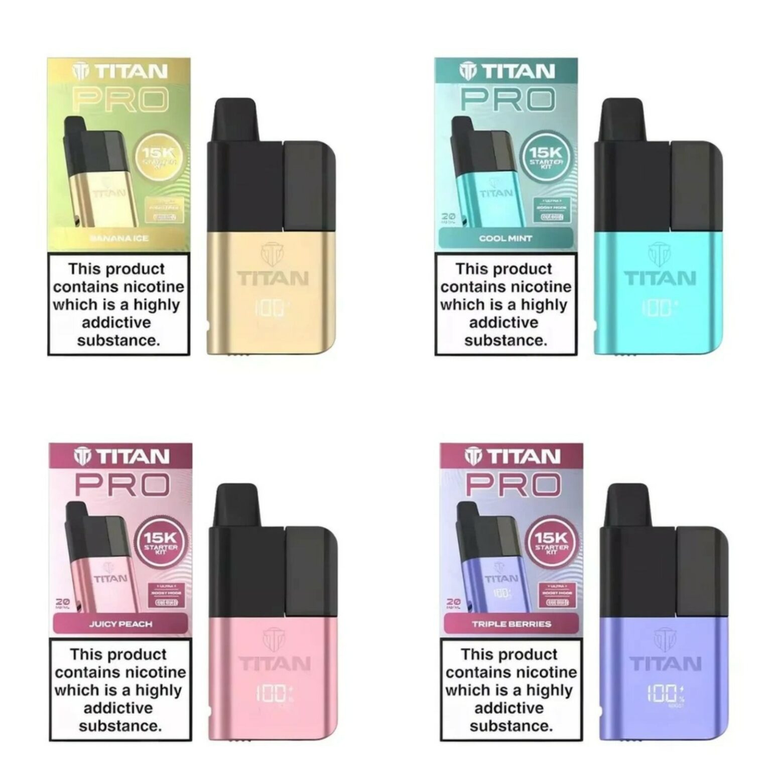 TITAN PRO 15K PREFILLED POD VAPE KIT 20MG | UK Vape Store | E-Cig Clouds