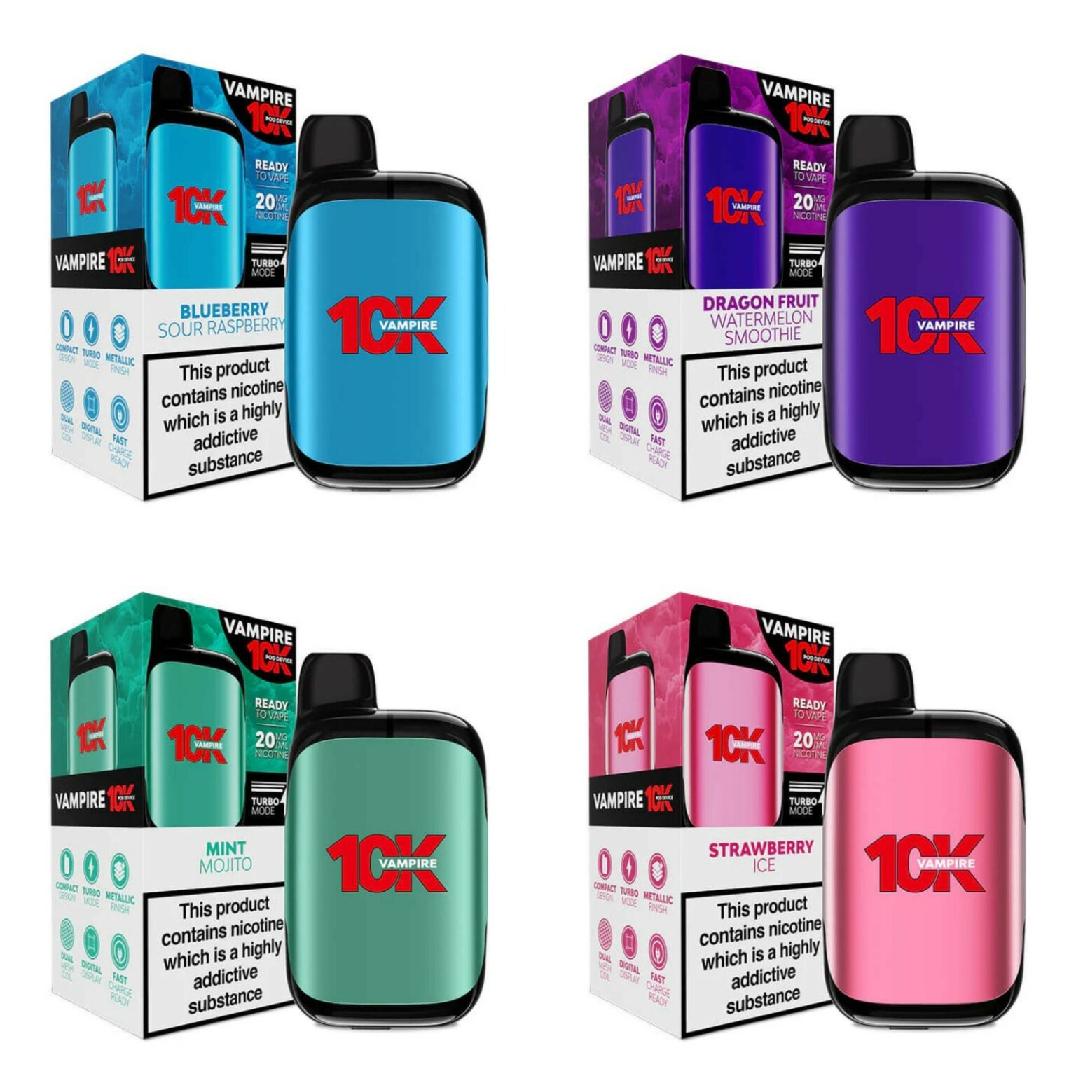 Vampire Vape 10k Prefilled Pod Vape Kit | E-Cig Clouds